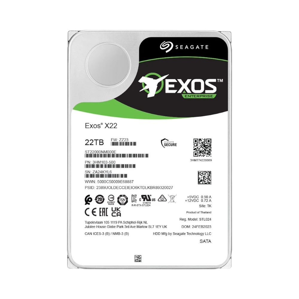 Seagate Exos X22 22TB 3.5" 7200RPM SATA III 6 Gb/s Internal HDD – Being ...